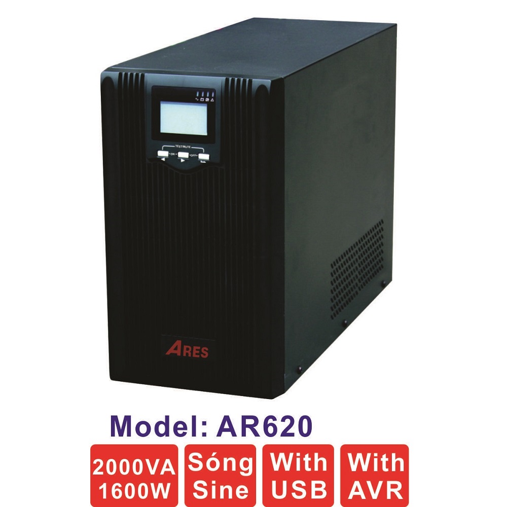 BỘ LƯU ĐIỆN UPS AR620 (2000VA-1600W) - ARES VIỆT NAM