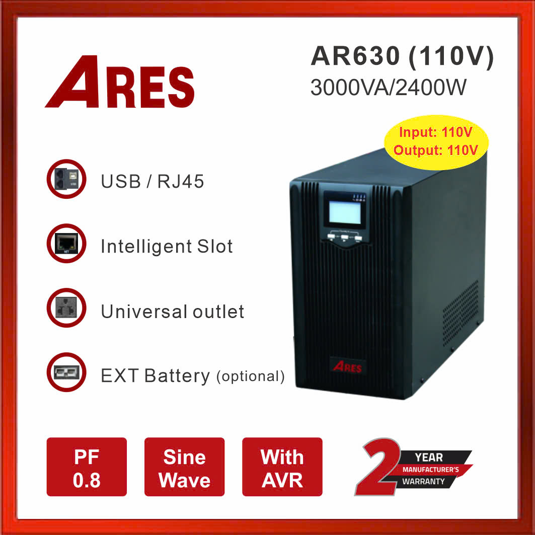 UPS AR630 110V (3000VA-2400W) - ARES VIỆT NAM